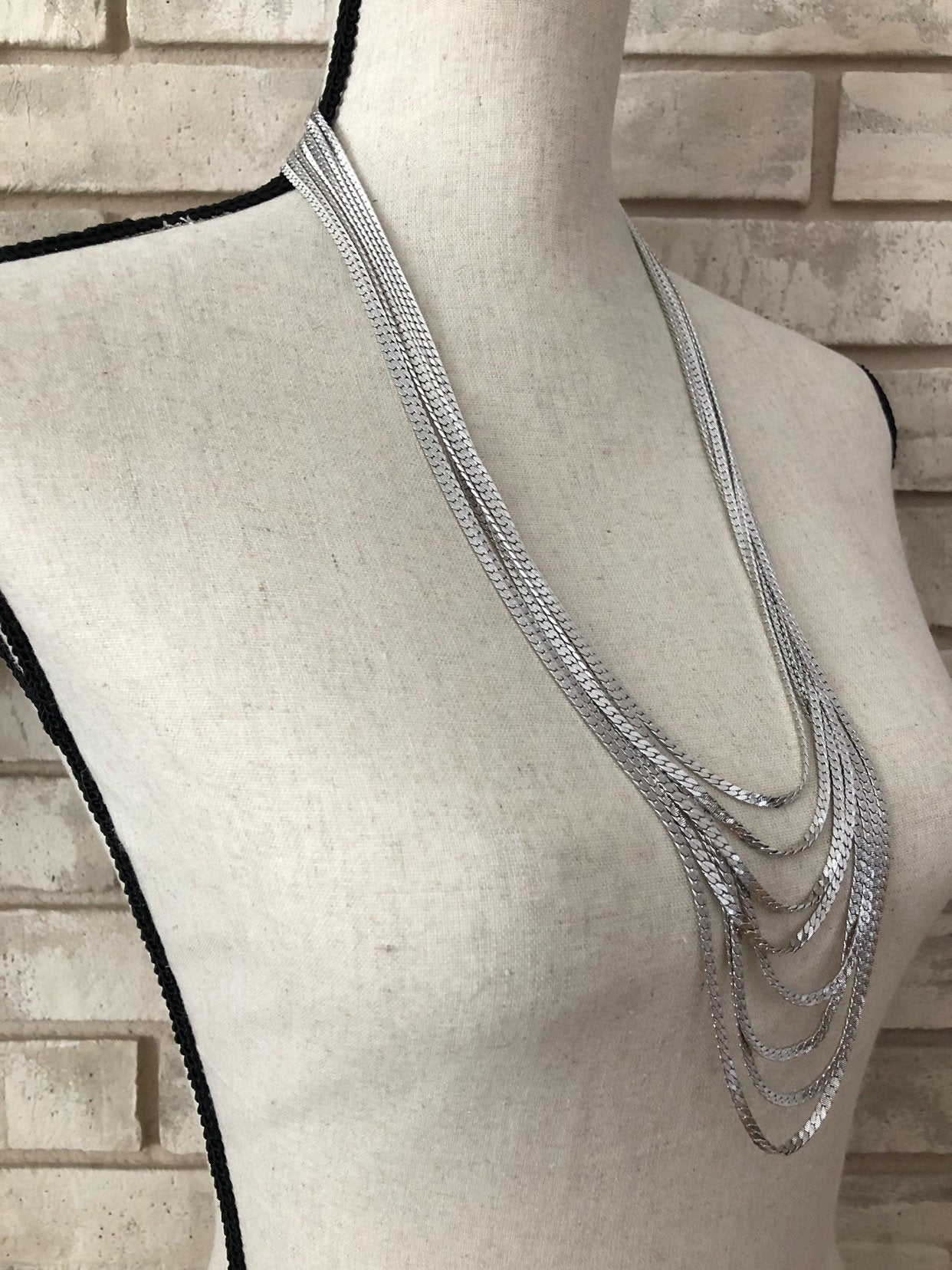 Monet silver chain necklace store