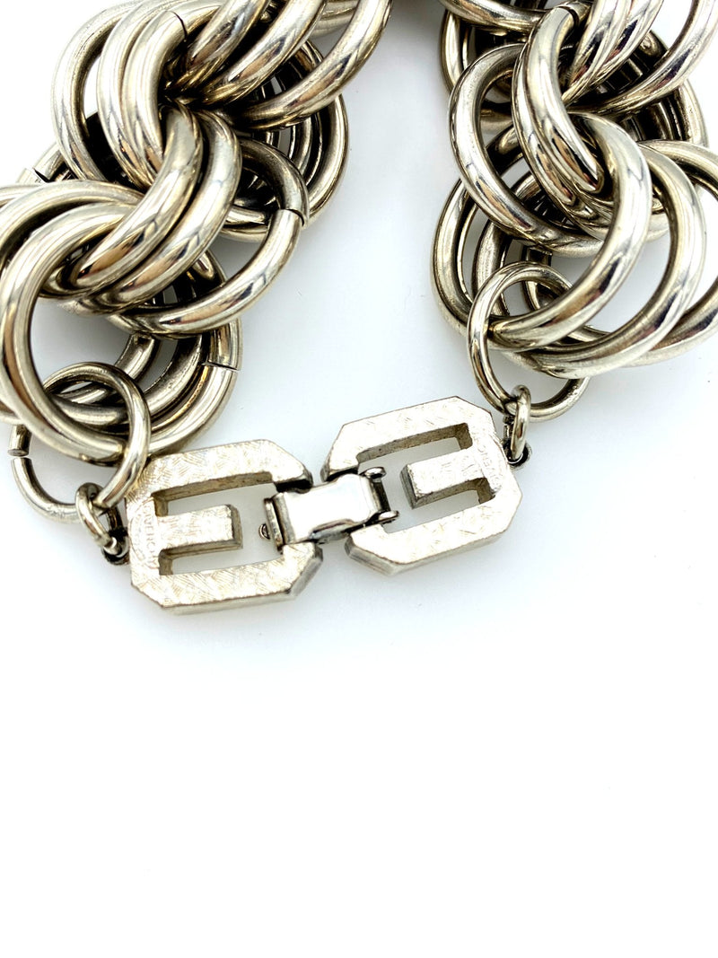 Givenchy Silver Three Link Stacking Chain Vintage Bracelet – 24 Wishes ...