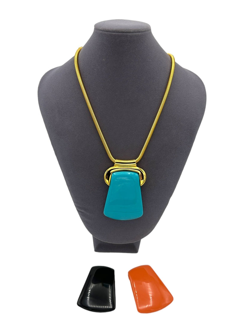 Joan Rivers Interchangeable Classic Collection Pendant Gold Snake Chain ...